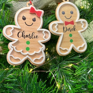 Personalized Gingerbread Christmas Ornament, 3D Customized Cookie ...