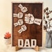 Custom Fist Bump Dad and Kids Name Wooden Sign, Personalized Family ...
