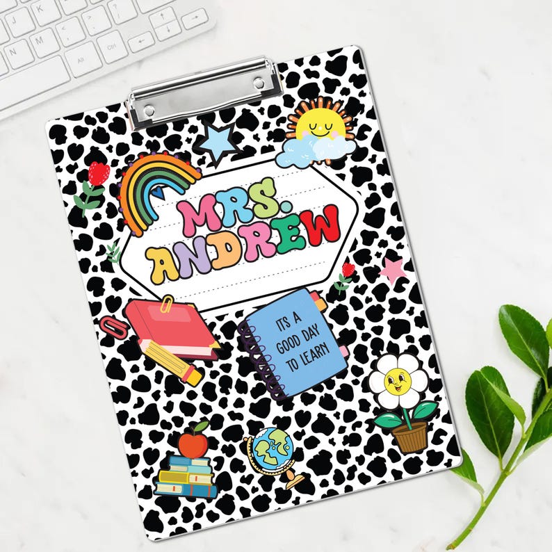 Custom Teacher Clipboard Composition Book With Name, Personalized ...