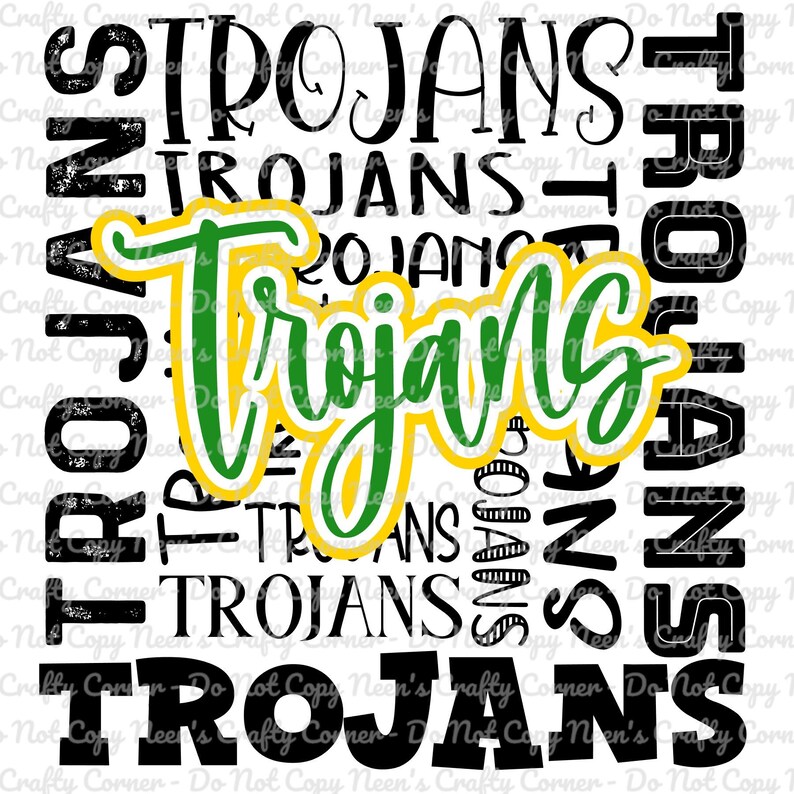 Trojans, School Mascot, PNG - Etsy