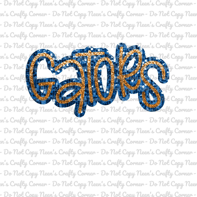 Gators, Orange, Blue, PNG, Digital Download, Sequin - Etsy