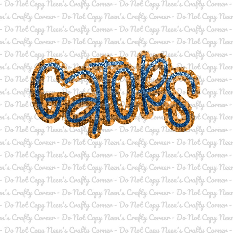 Gators, Orange, Blue, PNG, Digital Download, Sequin - Etsy