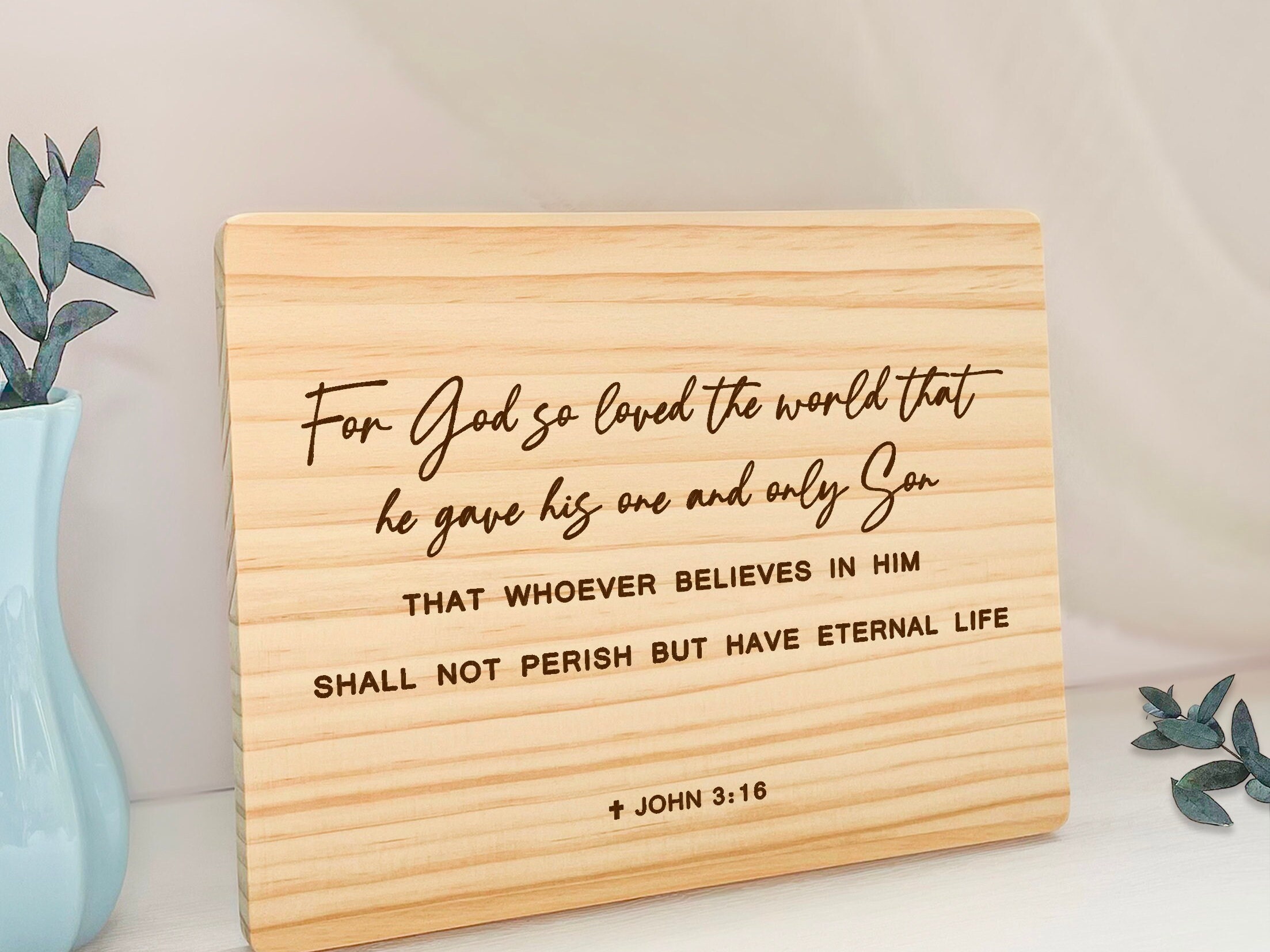 Custom Bible Verse Plaque, Christian Wedding Gift, Baptism Gifts ...