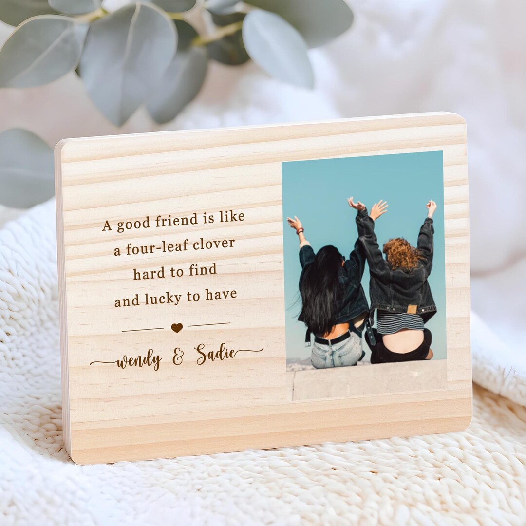 Personalized Friendship Photo Wood Plaque, Sister and Best Friend Gift ...