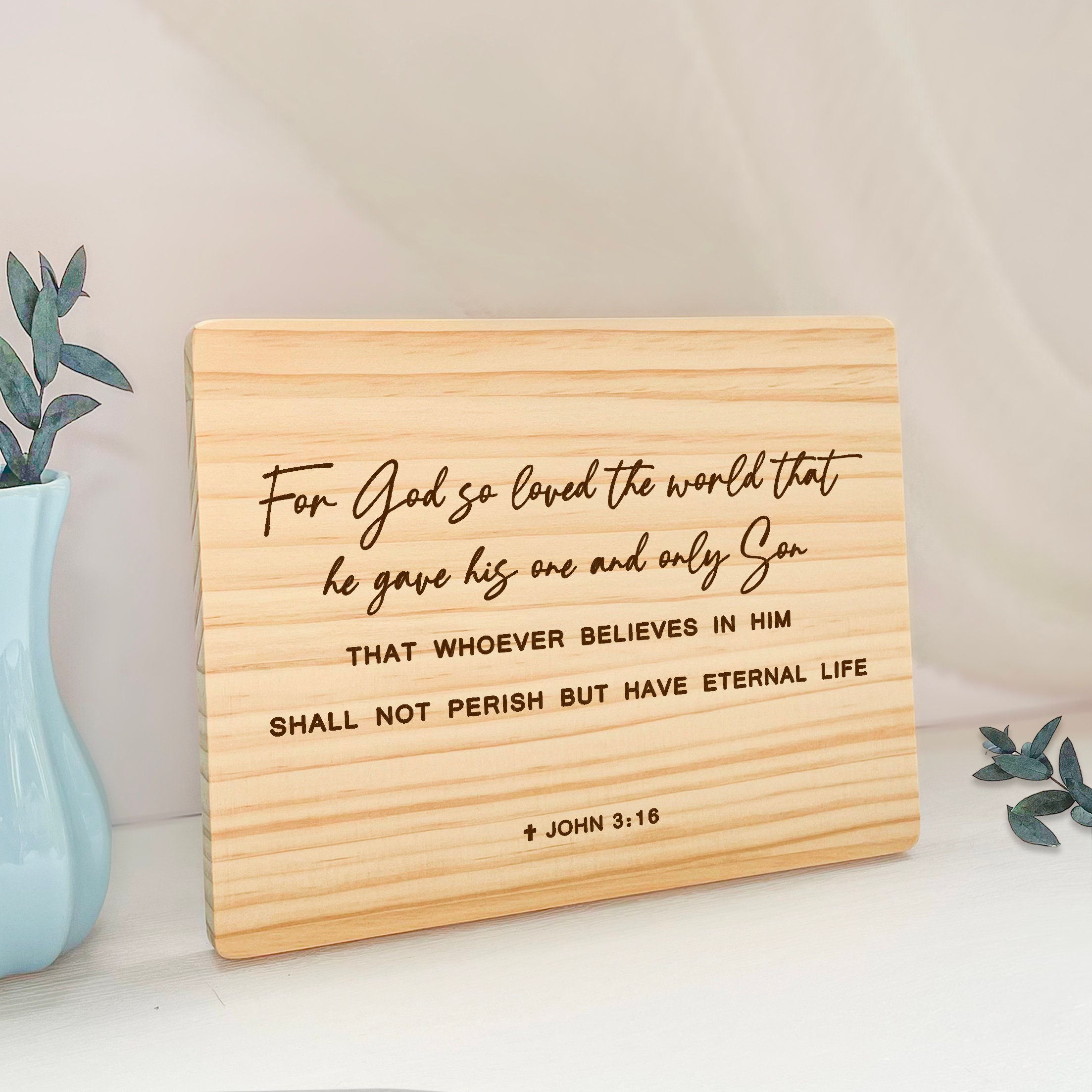Custom Bible Verse Plaque, Christian Wedding Gift, Baptism Gifts ...