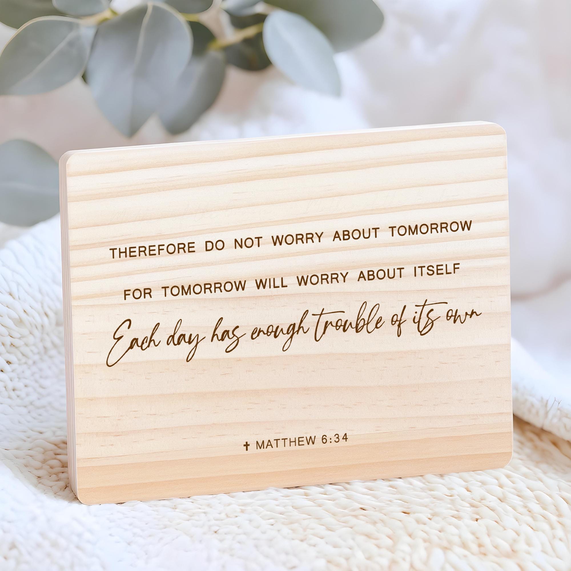 Custom Bible Verse Plaque, Christian Inspirational Scripture Decor ...