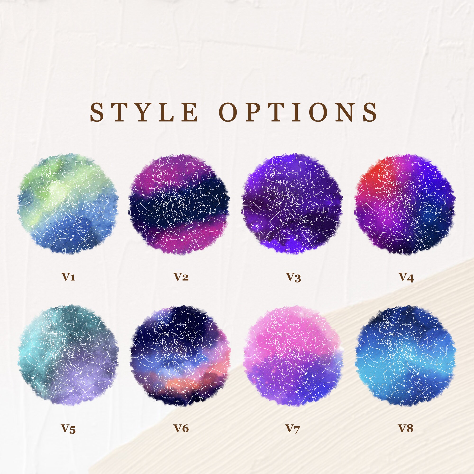 Custom Star Map by Date, Custom Star Maps Print, Watercolor Night Sky ...