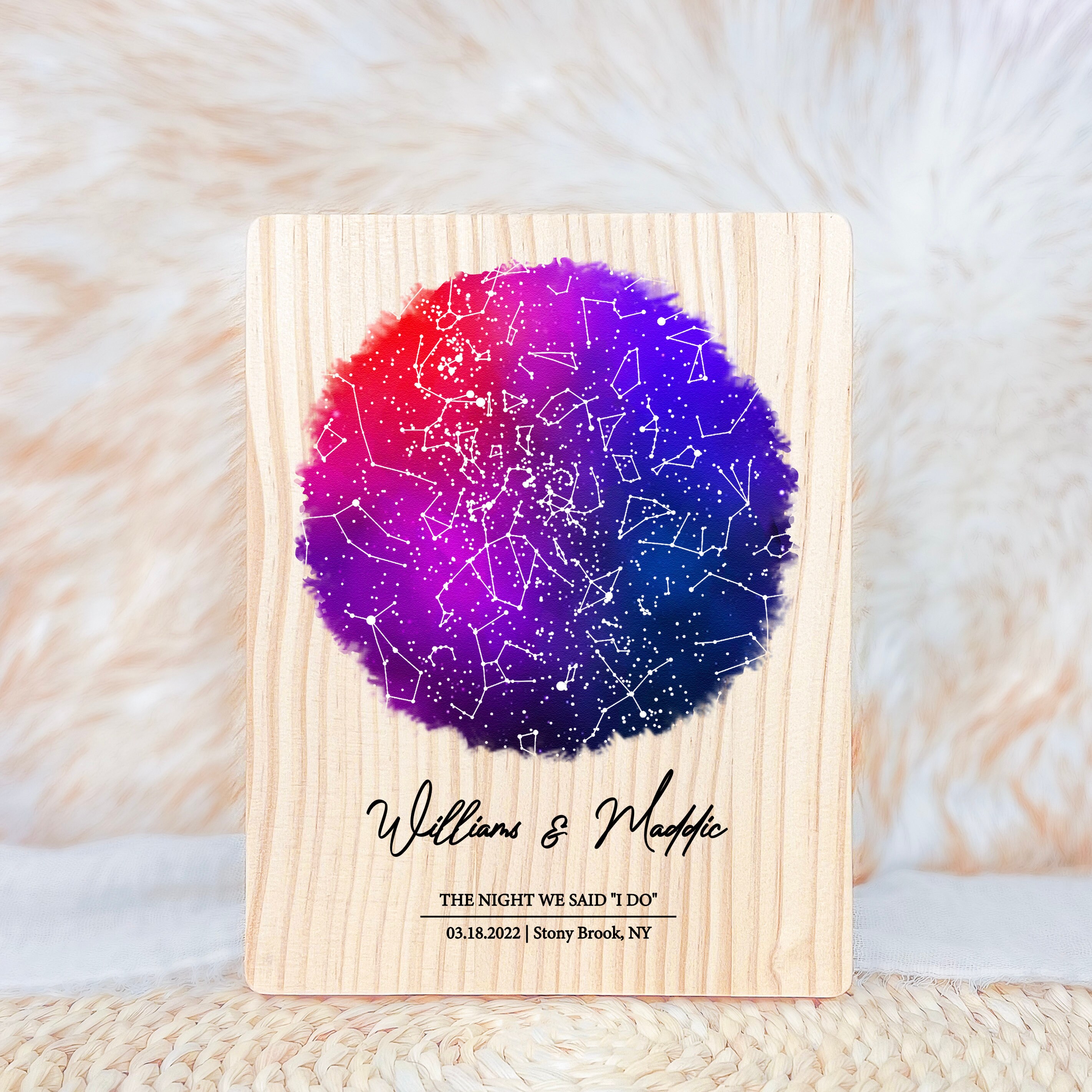 Custom Star Map by Date, Custom Star Maps Print, Watercolor Night Sky ...