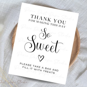 Thank You for Making Our Day so Sweet, Take A Treat Bag, Instant ...