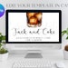 Jack and Coke Signature Cocktail Drink Bar Sign, Editable Template ...