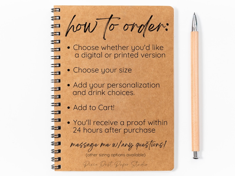 Printed or Digital Fall Signature Cocktail Drinks Sign - Etsy