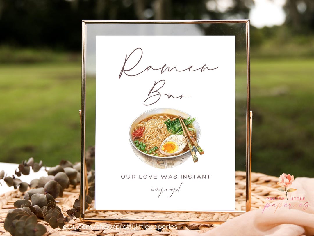 Ramen Noodle Bar Sign, Editable Template, Instant Download Printable ...