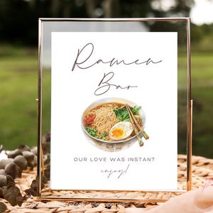 Ramen Noodle Bar Sign, Editable Template, Instant Download Printable ...