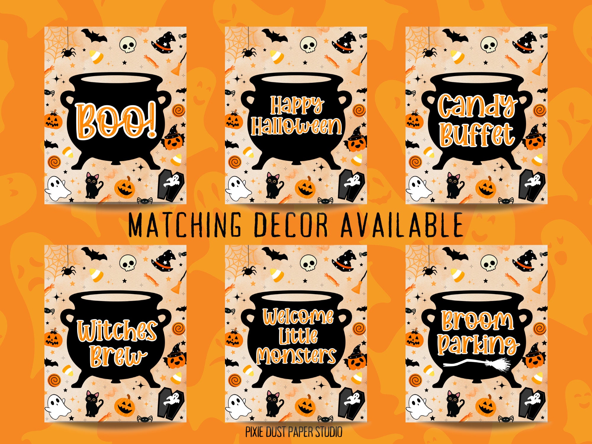 Eat, Drink and Be Spooky - Halloween Digital Sign - 5x7, 8x10, Food ...