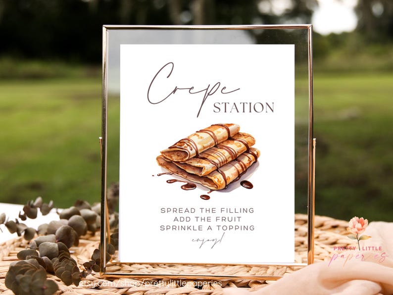 Crepe Station, Editable Template, Digital Instant Download Sign ...