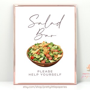 Salad Bar, Editable Template, Instant Download Printable, BBQ, Food ...