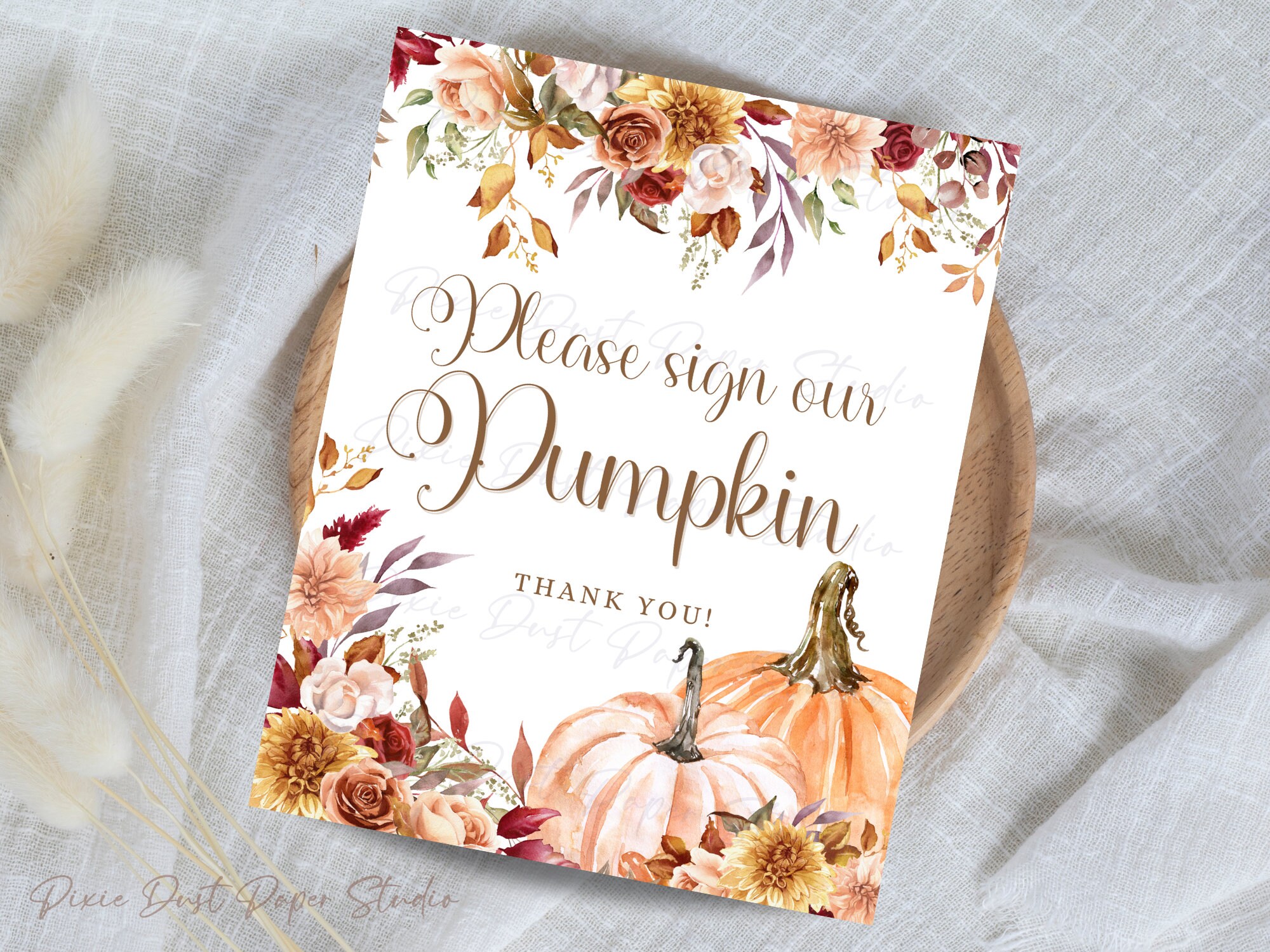 Please Sign Our Pumpkin Digital Sign Instant Download - Etsy