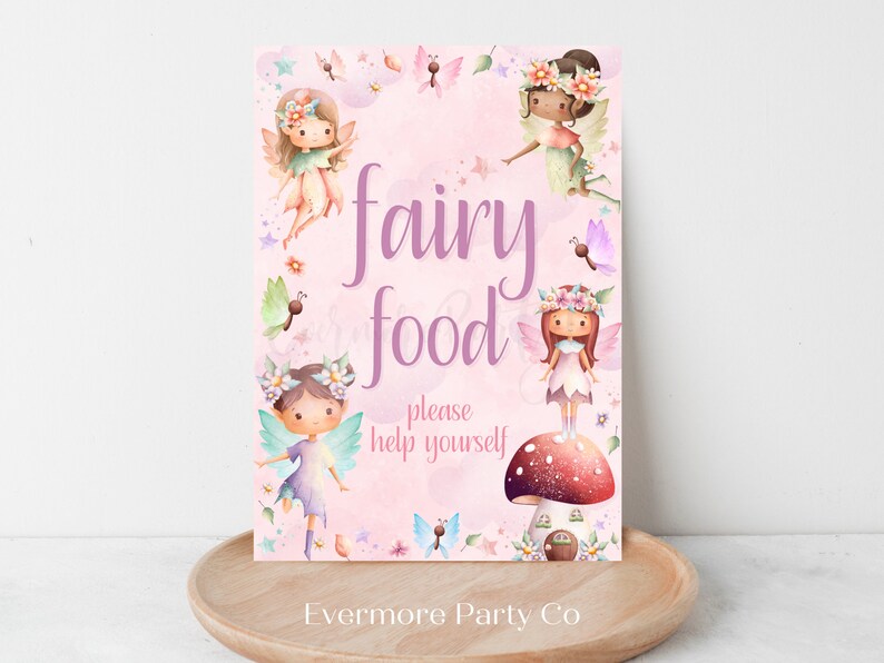 Fairy Food Printable, Instant Download Digital Sign, Girls Birthday ...