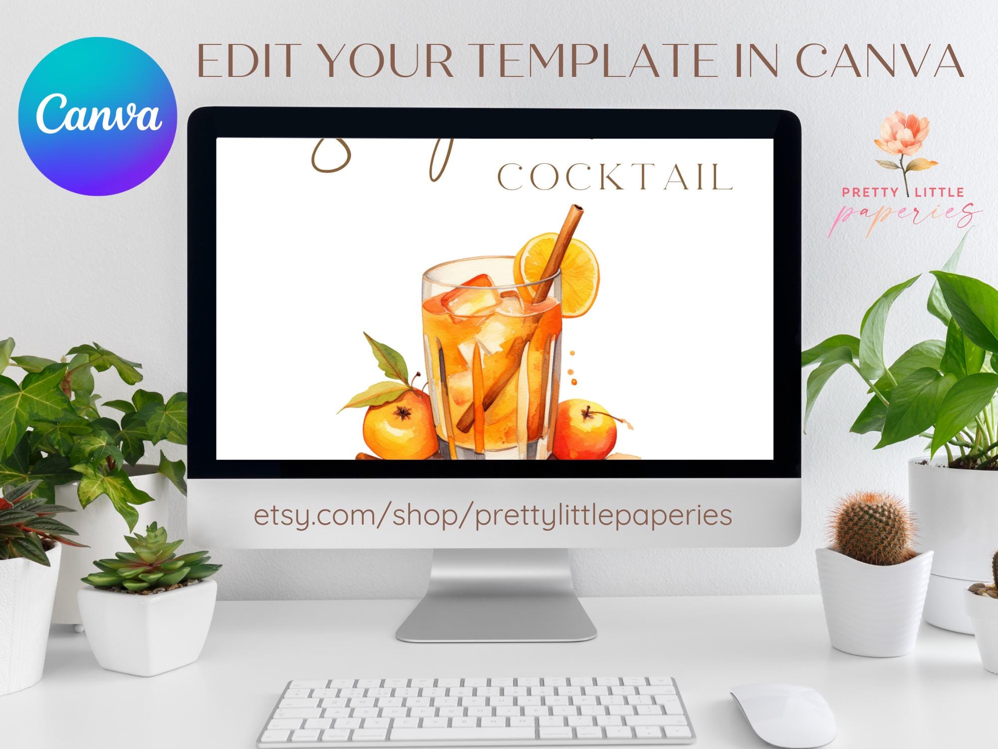 Editable Mulled Cider, FALL EDITION, Digital Signature Cocktail Sign ...