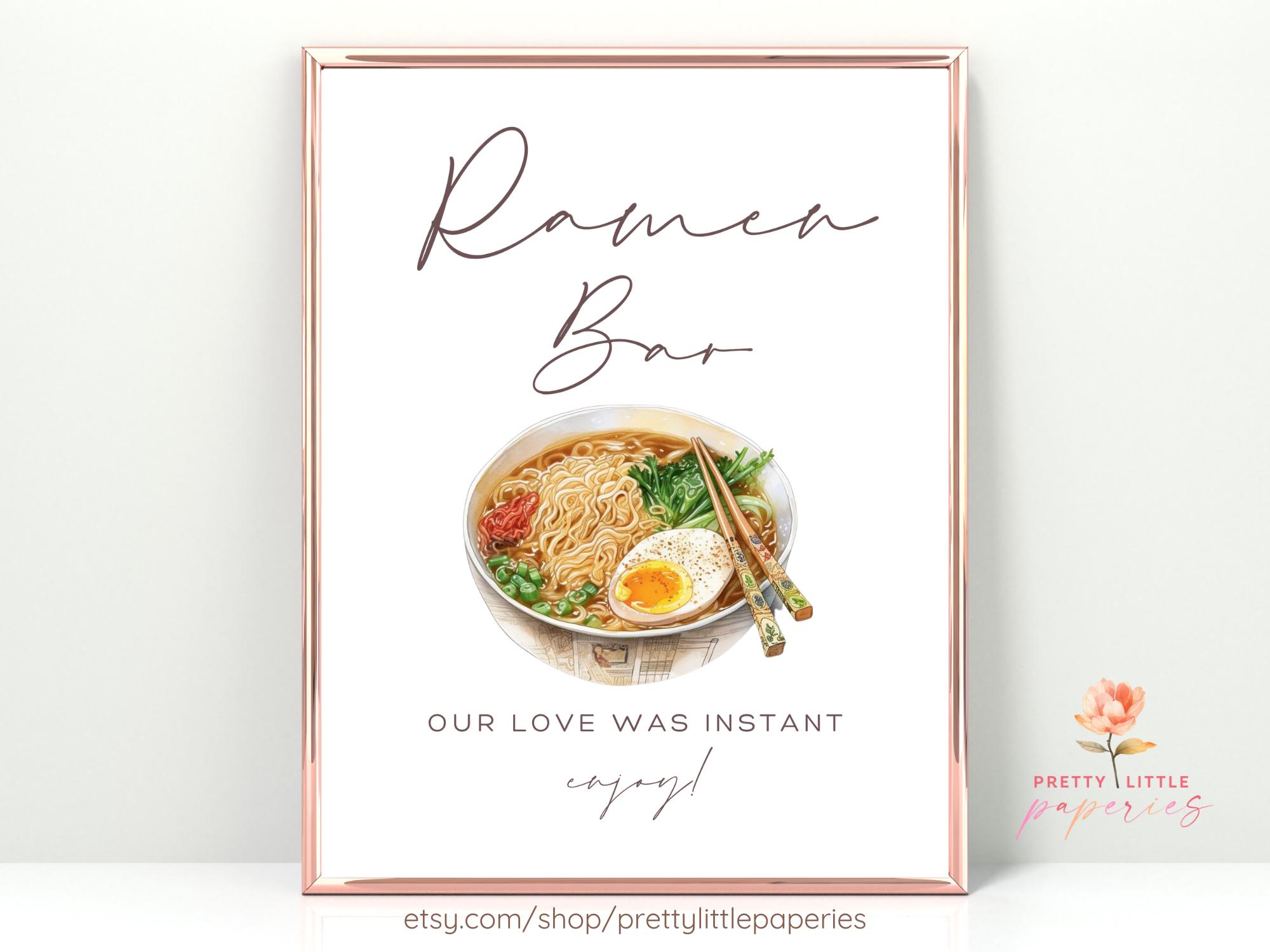 Ramen Noodle Bar Sign, Editable Template, Instant Download Printable ...