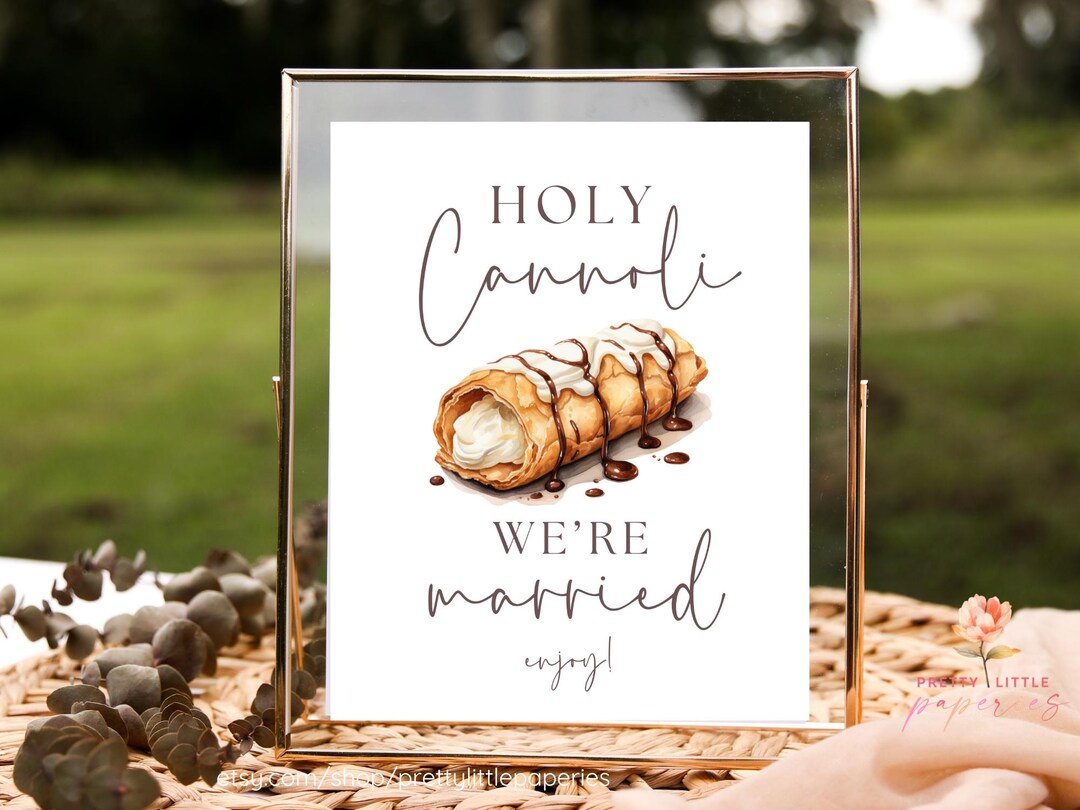 Holy Cannoli We're MARRIED, Editable Instant Download Digital Printable ...