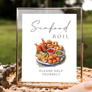 Seafood Boil Sign, Editable Template, Instant Download Printable, Food ...