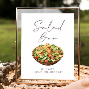 Salad Bar, Editable Template, Instant Download Printable, BBQ, Food ...