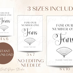 Fan Favor Sign, for Our Number 1 Fans, 4x6 5x7 8x10 Printable ...