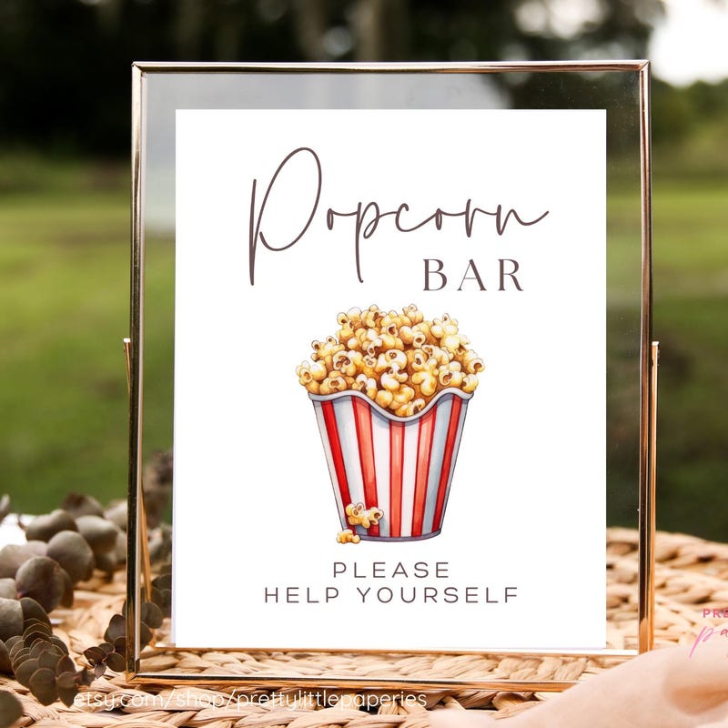 Popcorn Sign - Etsy