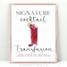 Transfusion Signature Cocktail Drink Bar Sign, Editable Template ...