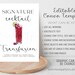 Transfusion Signature Cocktail Drink Bar Sign, Editable Template ...
