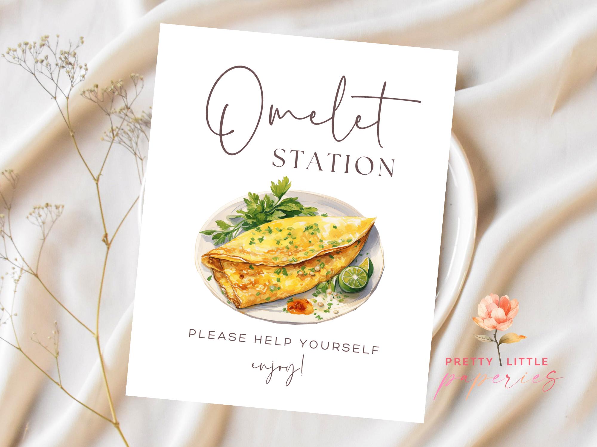 Omelet Station, Editable Template Instant Download Printable, Breakfast ...