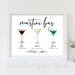 Custom PRINTED or DIGITAL Signature Cocktail Drinks Martini - Etsy