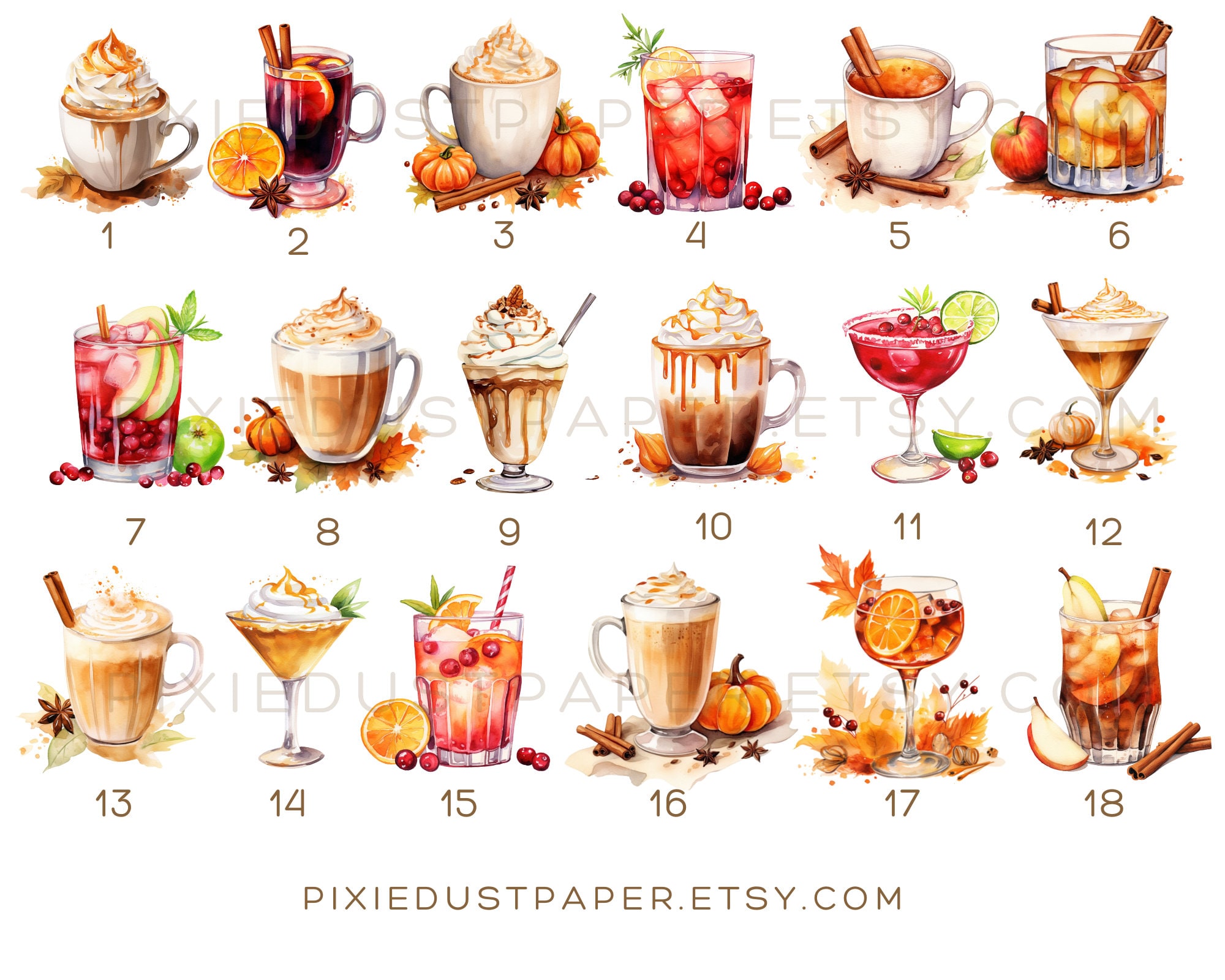 Printed or Digital Fall Signature Cocktail Drinks Sign - Etsy