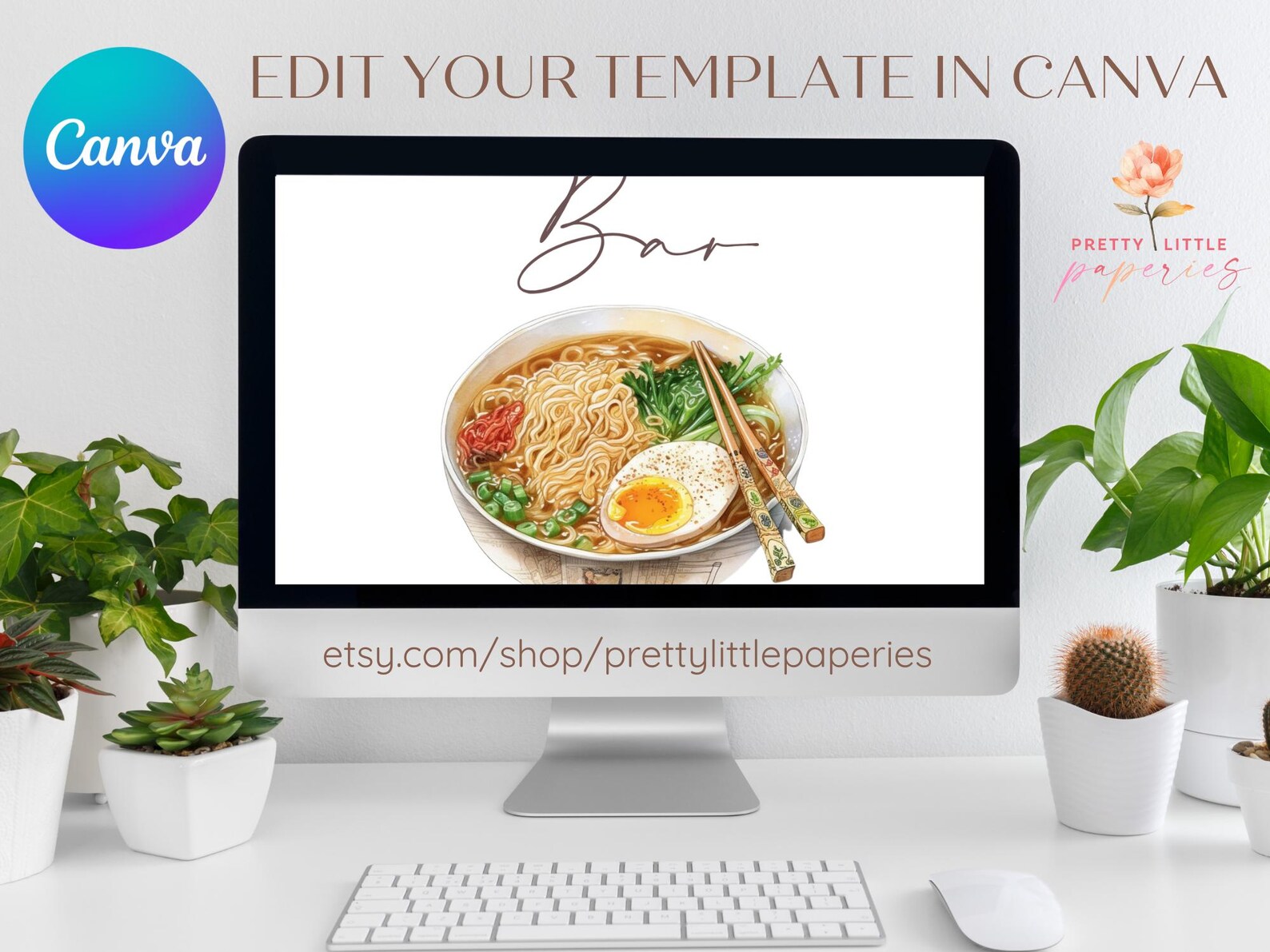 Ramen Noodle Bar Sign, Editable Template, Instant Download Printable ...