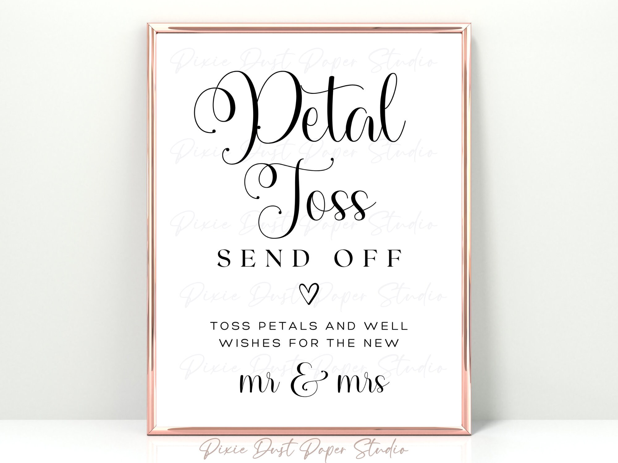 Reception Exit Petal Toss Send off Sign, 4x6 5x7 8x10 Printable ...