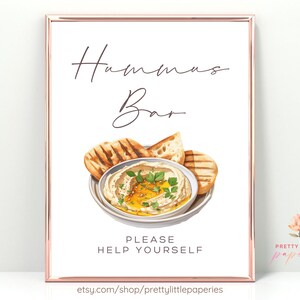 Hummus Bar Sign, Editable Canva Template, Instant Download Printable ...