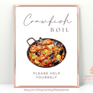 Crawfish Boil Sign, Editable Template, Instant Download Printable, Food ...