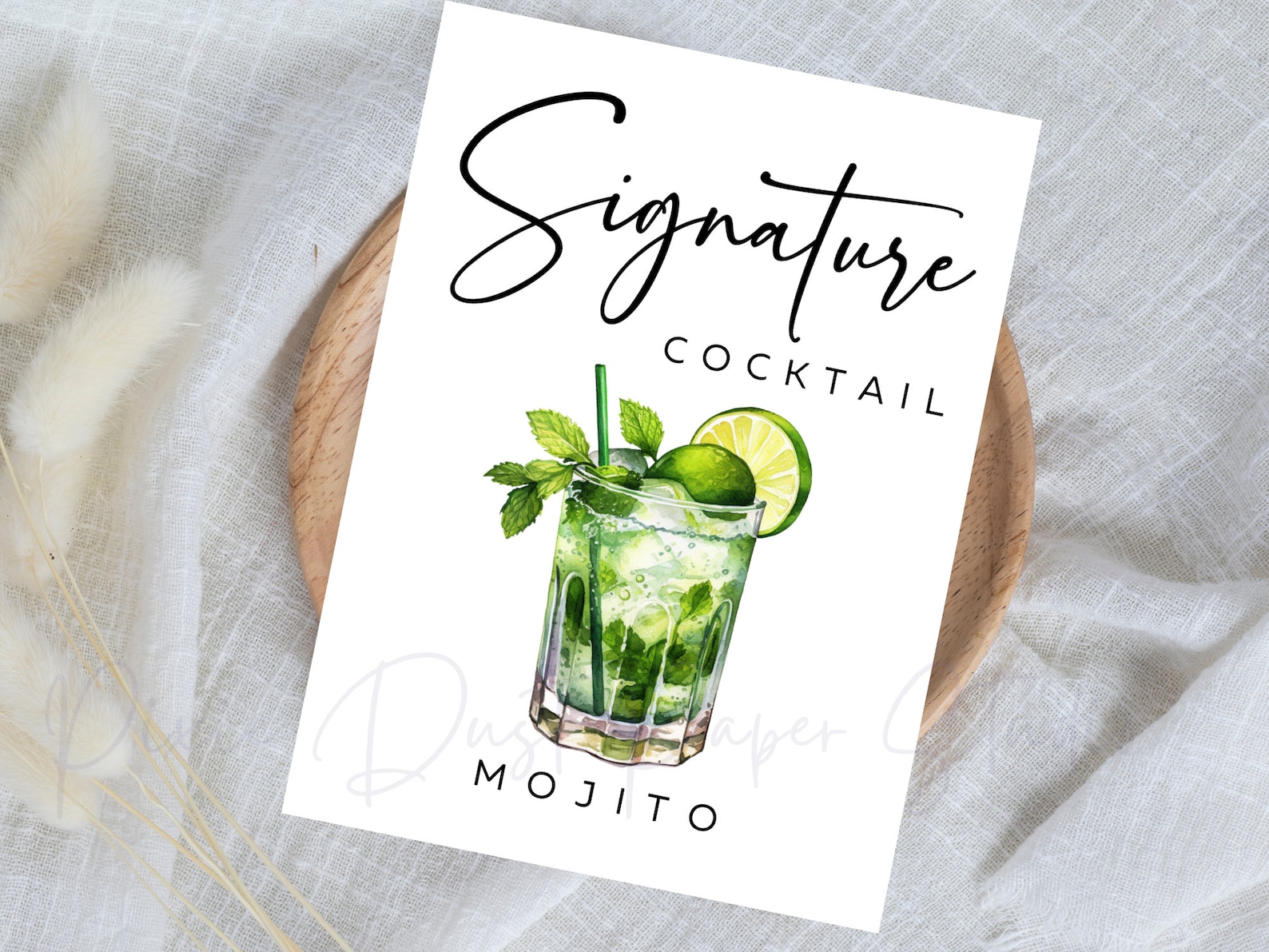 Mojito Signature Cocktail Drink Instant Download Printable - Etsy