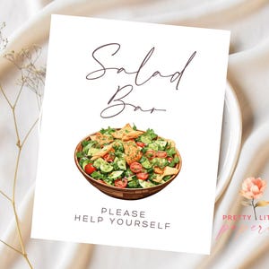 Salad Bar, Editable Template, Instant Download Printable, BBQ, Food ...