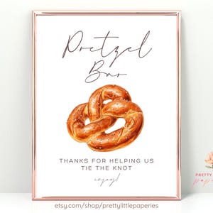 Pretzel Bar Sign, Editable Template, Instant Download Digital Printable ...