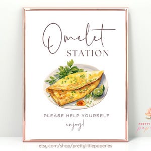 Omelet Station, Editable Template Instant Download Printable, Breakfast ...