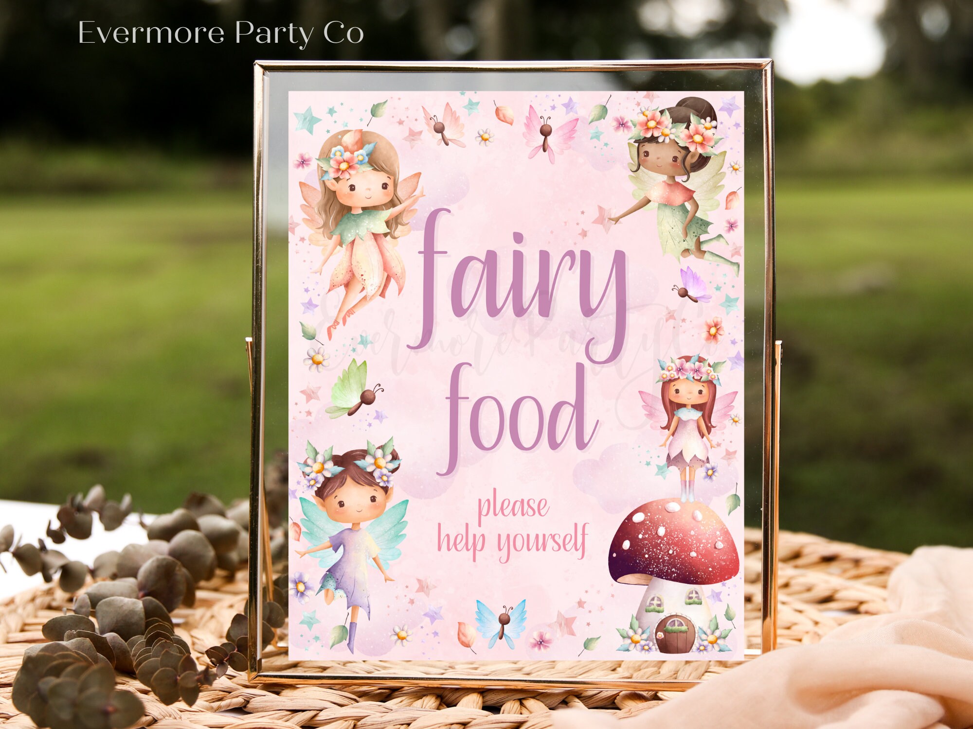 Fairy Food Printable, Instant Download Digital Sign, Girls Birthday ...