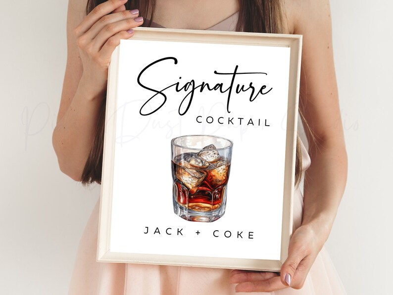 Jack and Coke Signature Cocktail Drink Instant Download - Etsy
