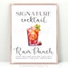 Rum Punch Signature Cocktail Drink Bar Sign, Editable Template, Instant ...