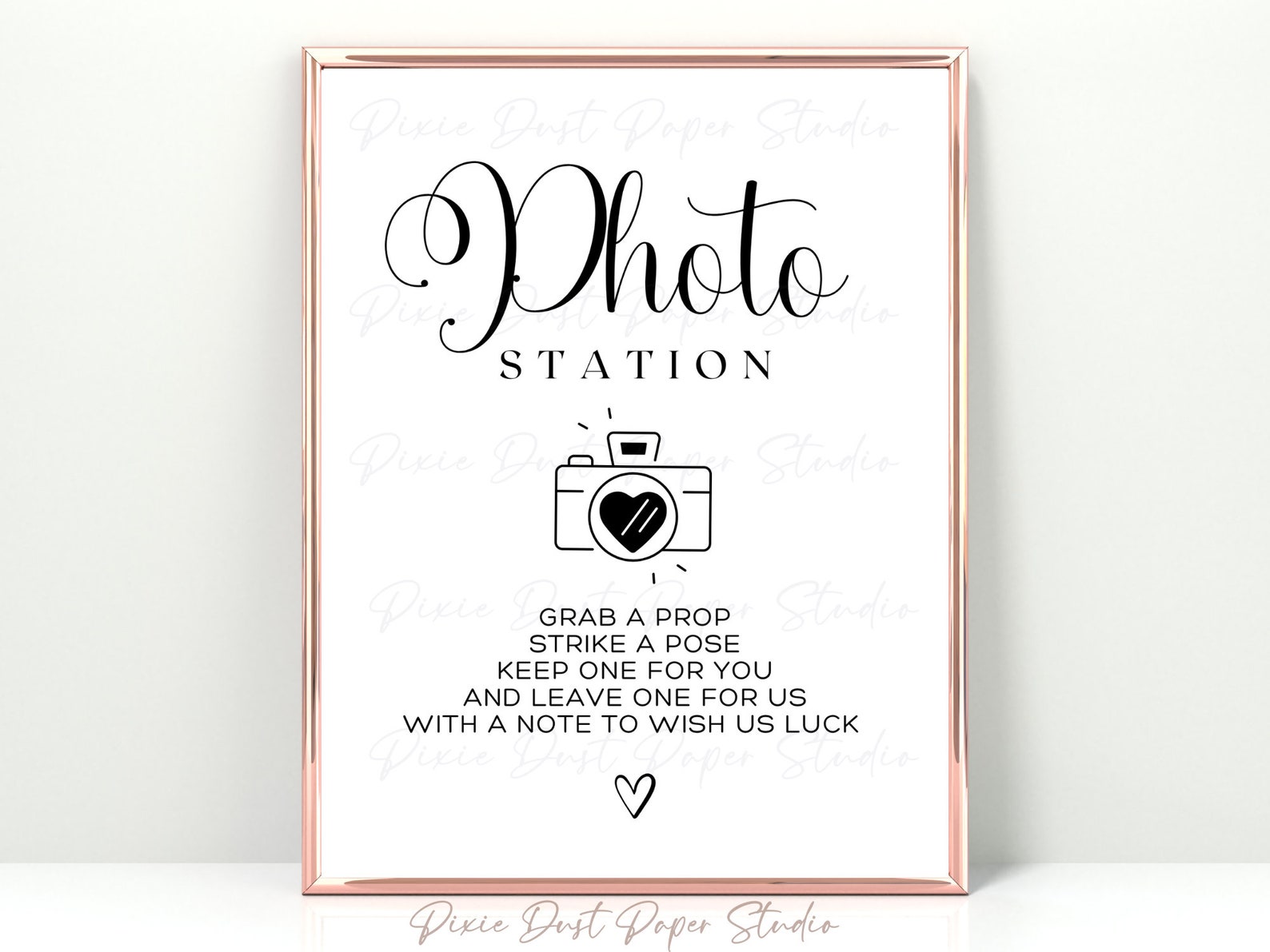 Photo Station Sign, 4x6 5x7 8x10, Instant Download, Ready to Print ...
