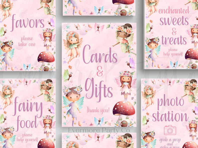Fairy Food Printable, Instant Download Digital Sign, Girls Birthday ...
