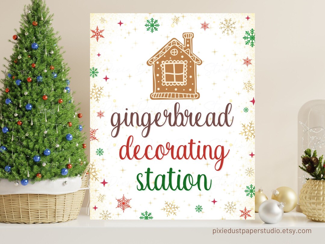 Gingerbread Decorating Station Instant Download Printable - Etsy
