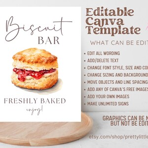 Biscuit Bar, Editable Template Digital Instant Download Signprintable ...