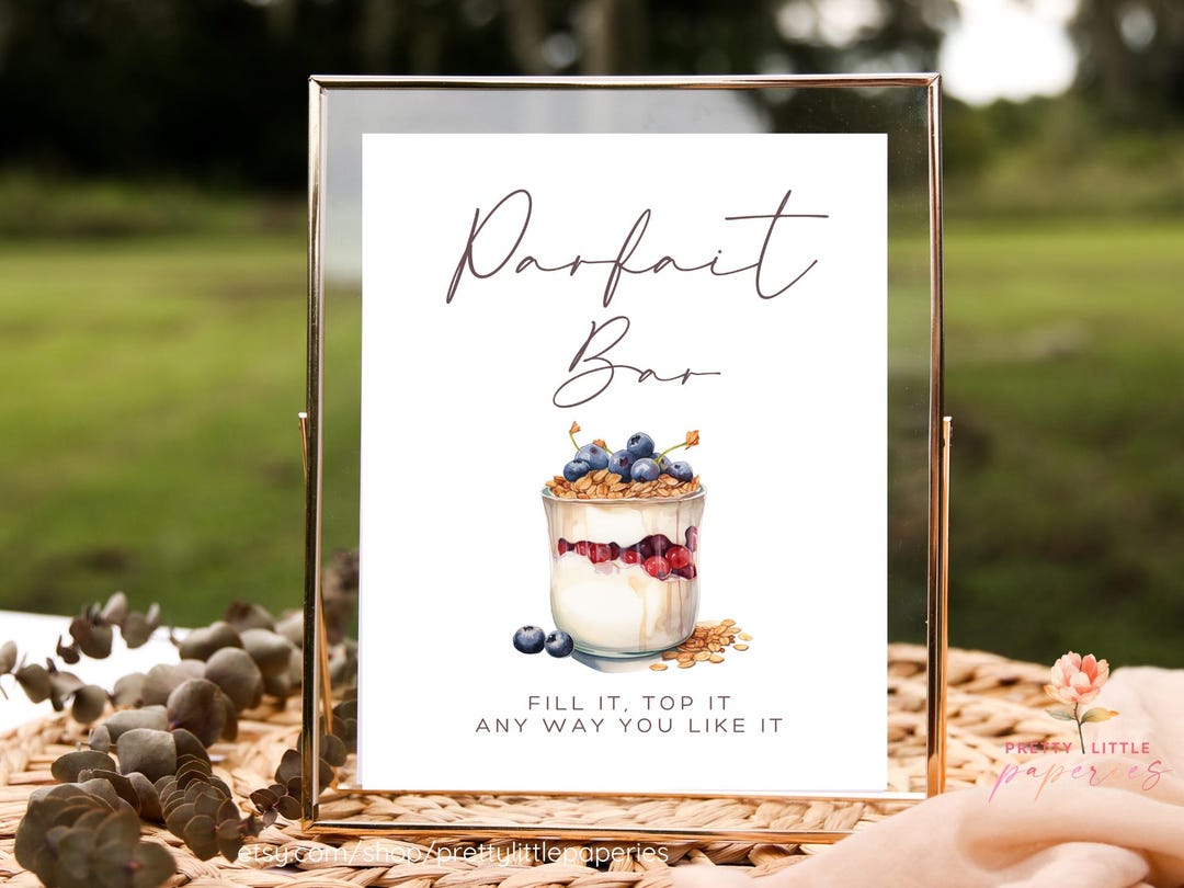 Parfait Bar, Editable Template Instant Download Printable, Food Dessert ...